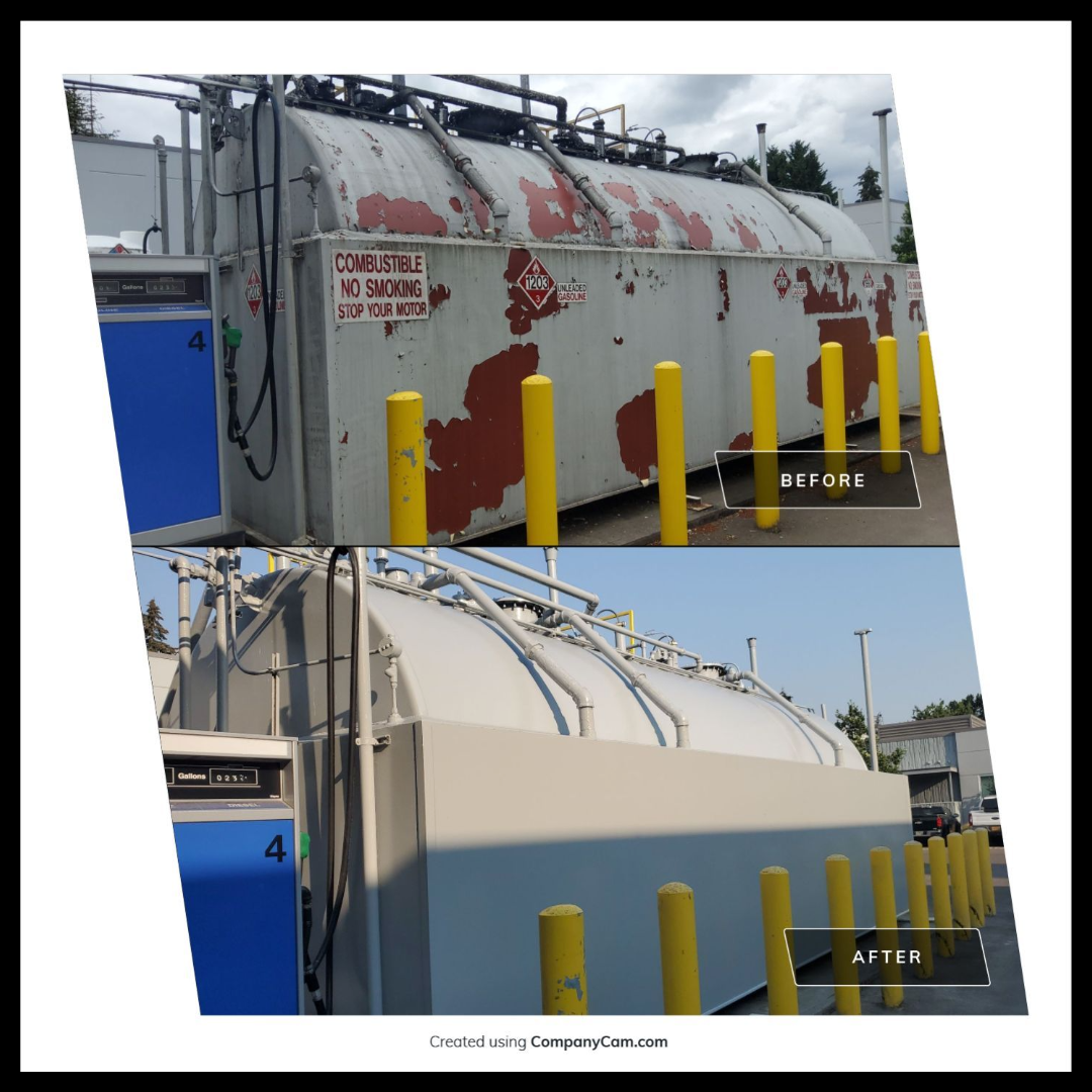 Fuel Tank Sandblasting & Painting | Smith & Company Painting - Smith ...